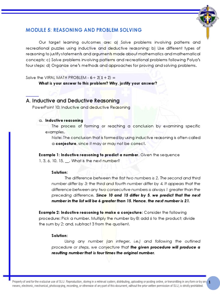 Module 5: Reasoning and Problem Solving | PDF | Metalogic | Formalism (Deductive)