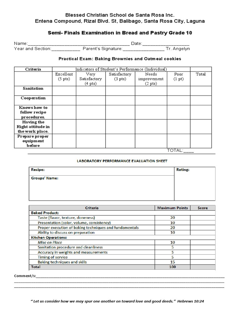 Tle Practical Exam To Print Grade 10 | PDF | Behavior Modification | Learning