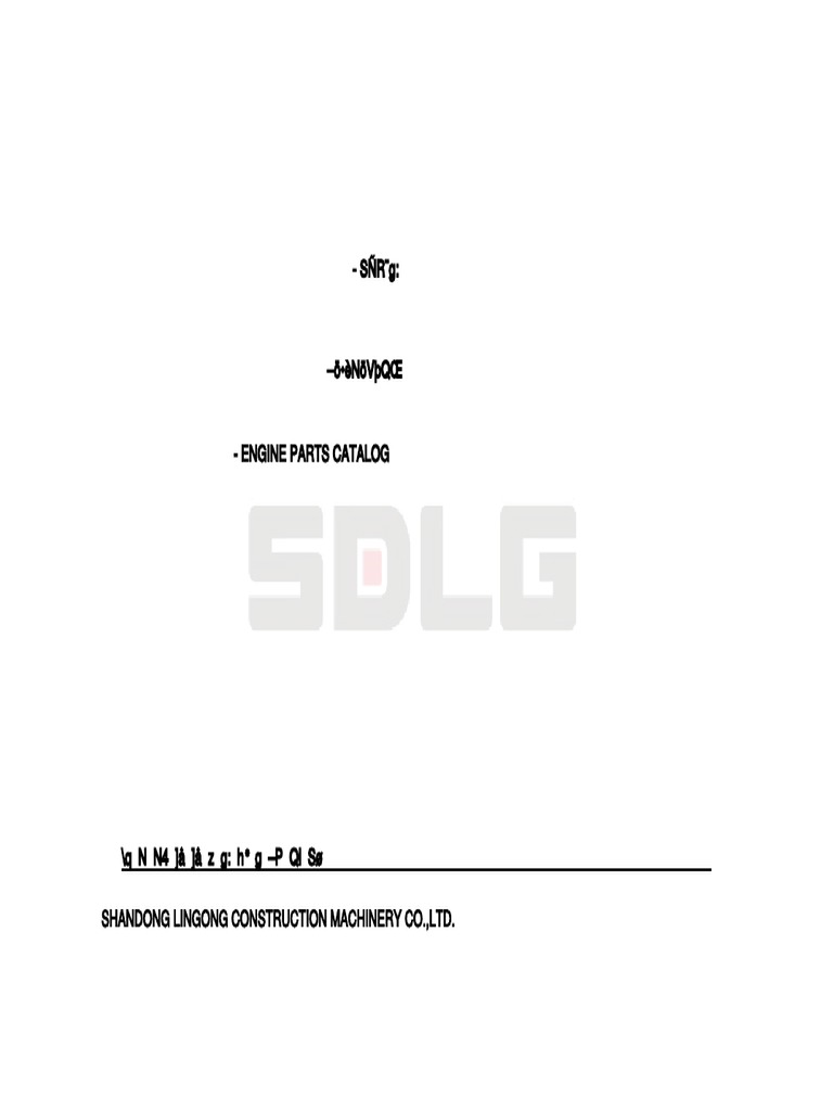 SDLG L953F L956F L958F Wheel Loader Parts Catalog | PDF | Engines ...
