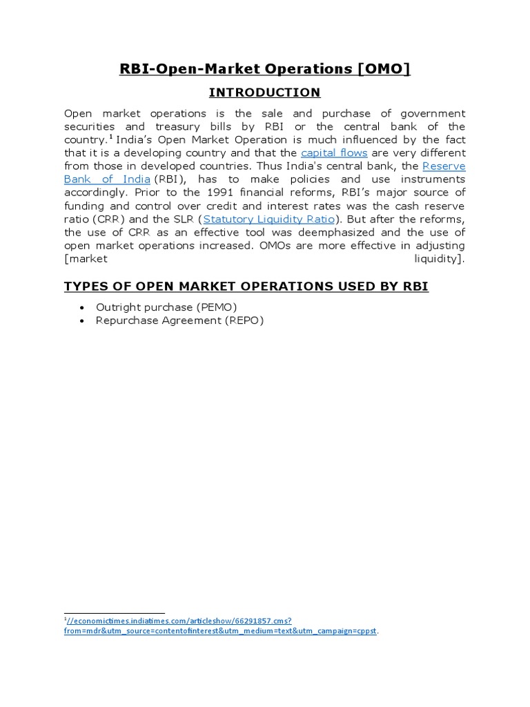 RBI-Open-Market Operations (OMO) : Capital Flows Reserve Bank of India ...