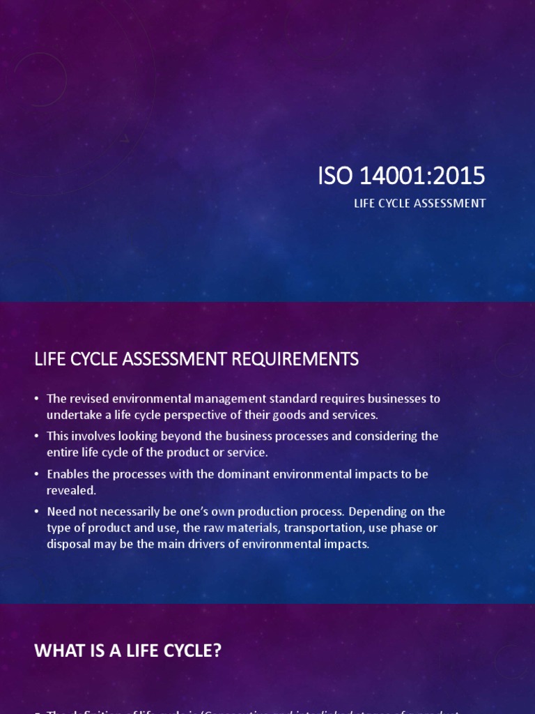 ISO 14001 Life Cycle Assessment | PDF | Business | Nature