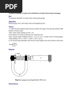 Physics Lab Manual - Class 11 Experiment No. 3 | PDF | Area