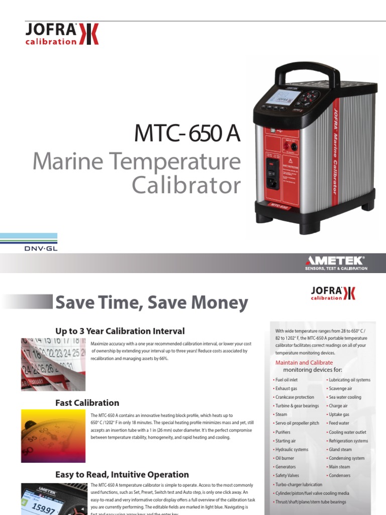MTC-650 A: Marine Temperature Calibrator | PDF | Calibration | Mains ...
