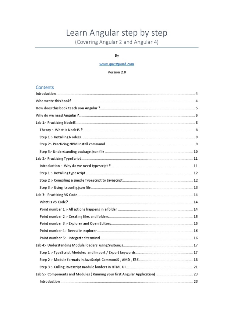 Learn Angular | PDF | Angular Js | Java Script