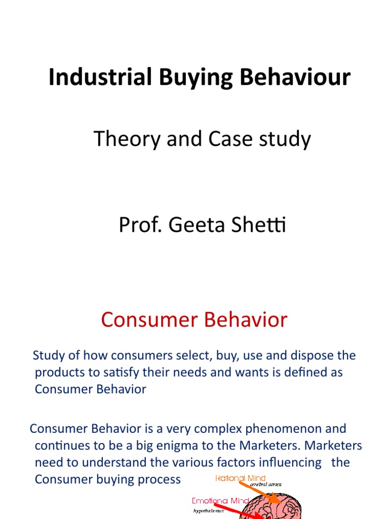 Session Industrial Buying Behaviour Pdf Demand Consumer Behaviour