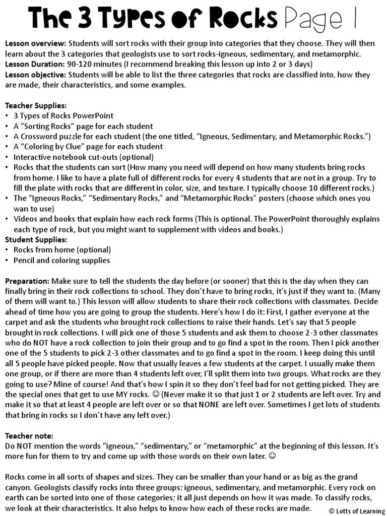 Sedimentary Rocks For Kids Powerpoint