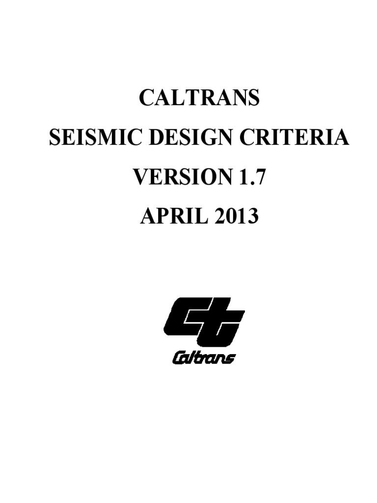 Caltrans Seismic Design Criteria SDC Version 1.7 PDF | Download Free PDF | Deep Foundation ...