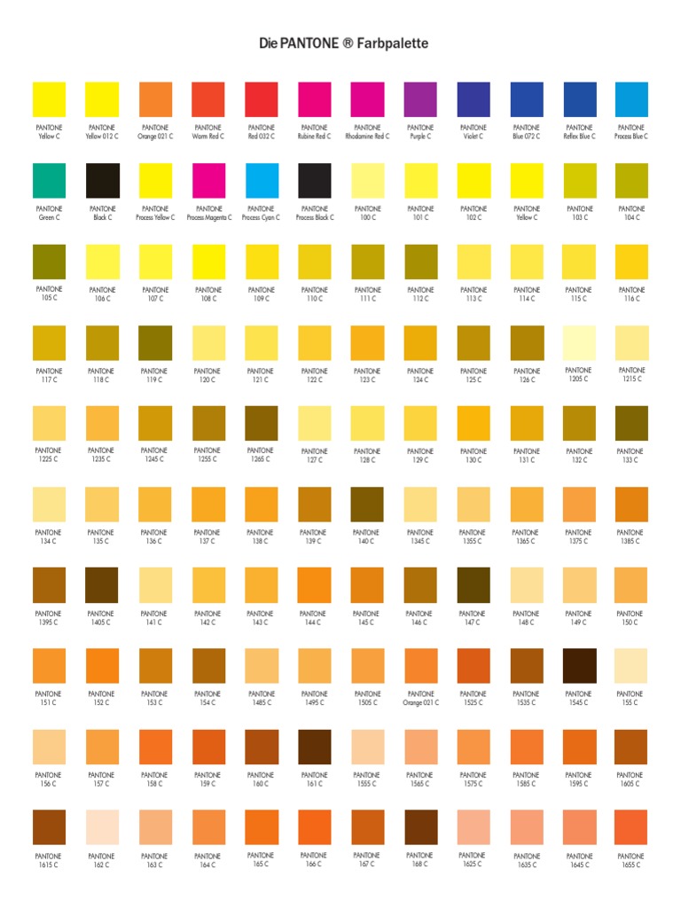 Die PANTONE ® Farbpalette | PDF | Yellow | Magenta