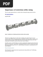 Guidelines For Sizing of Restriction Orifice For Single-Phase Fluids With PDF | PDF | Motion ...