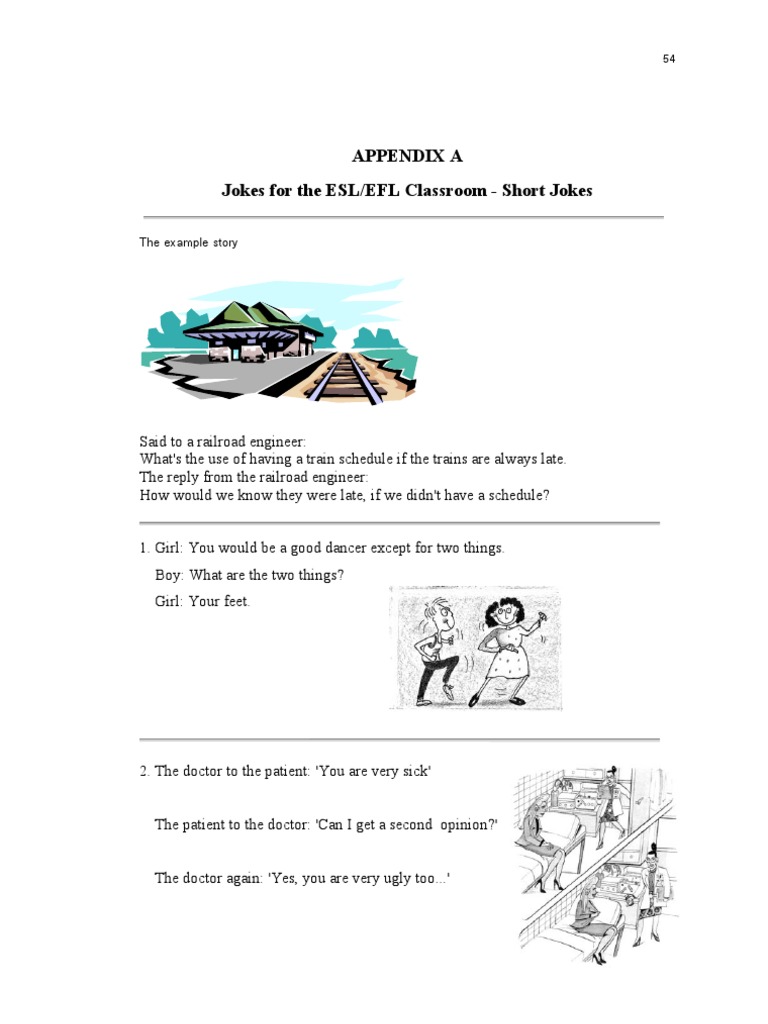 ESL Classroom Jokes for Learning | PDF