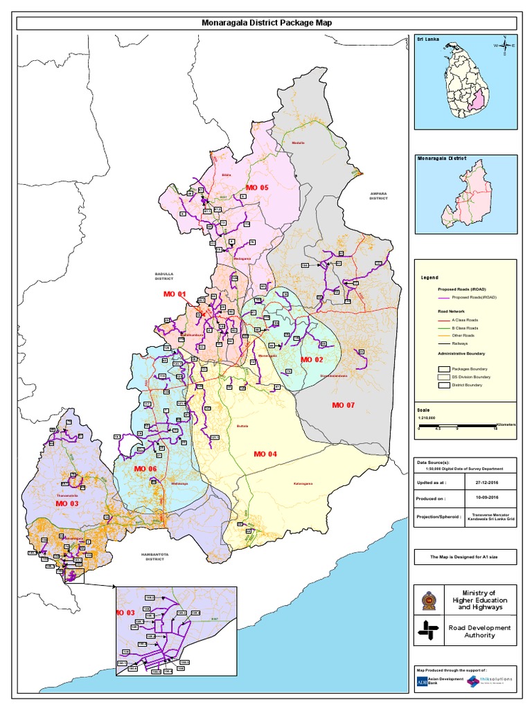 Monaragala District Map Overview | PDF | Visual Journalism | Map