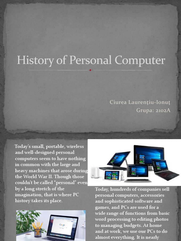 History of Personal Computer | PDF | Microprocessor | Personal Computers