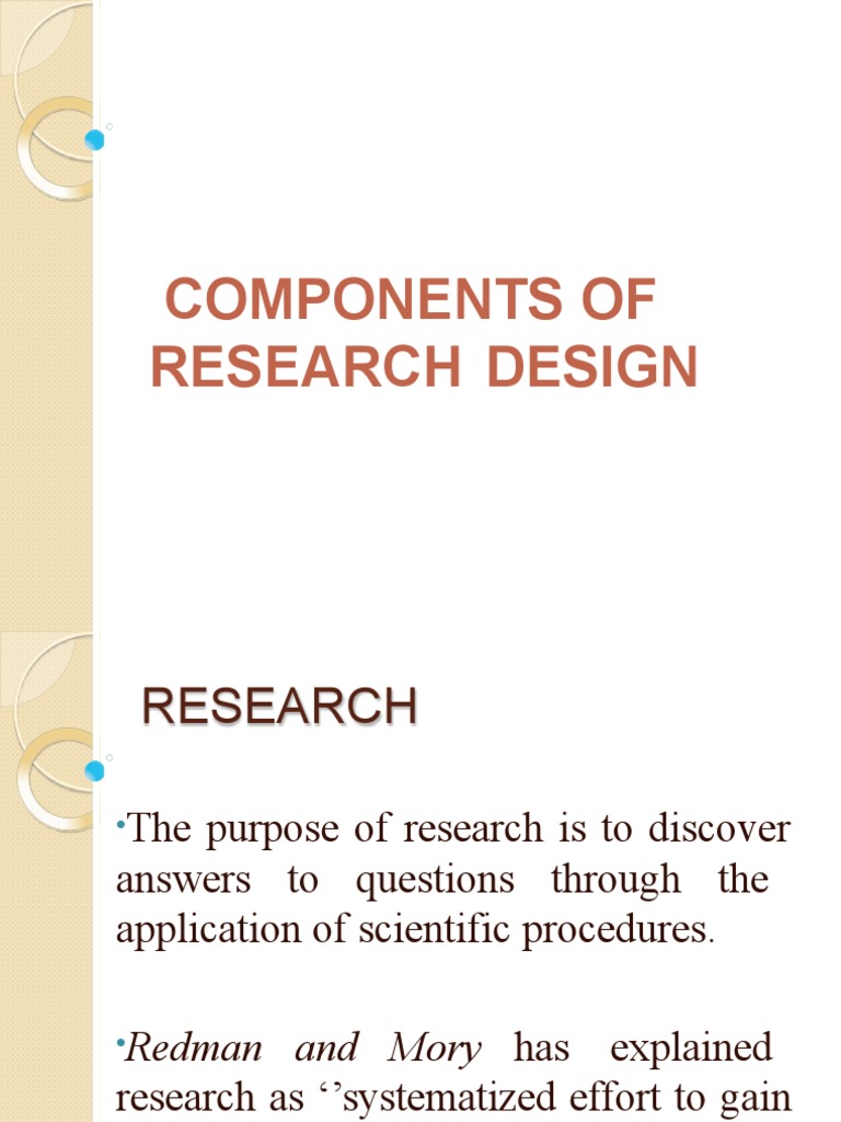 Components of Research Design | PDF | Experiment | Research Design