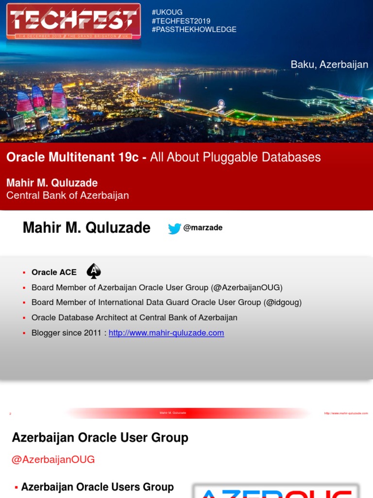Oracle Multitenant 19c - All About Pluggable D | PDF | Protein Data Bank | Databases