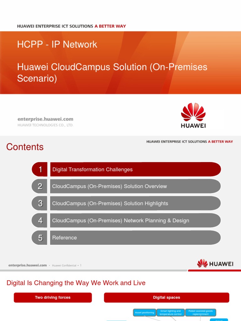 IP Network - Huawei CloudCampus Solution (On-Premises Scenario) | PDF | Wi Fi | Computer Network