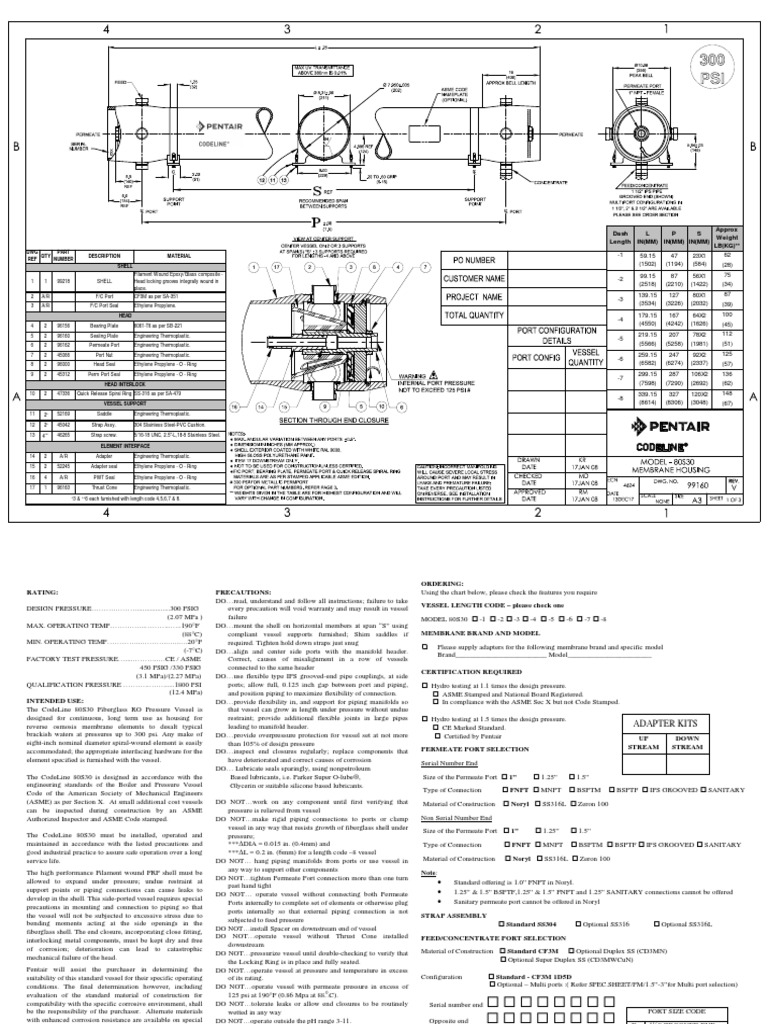 Codeline Drawing 80S30 | PDF | Pipe (Fluid Conveyance) | Stainless Steel