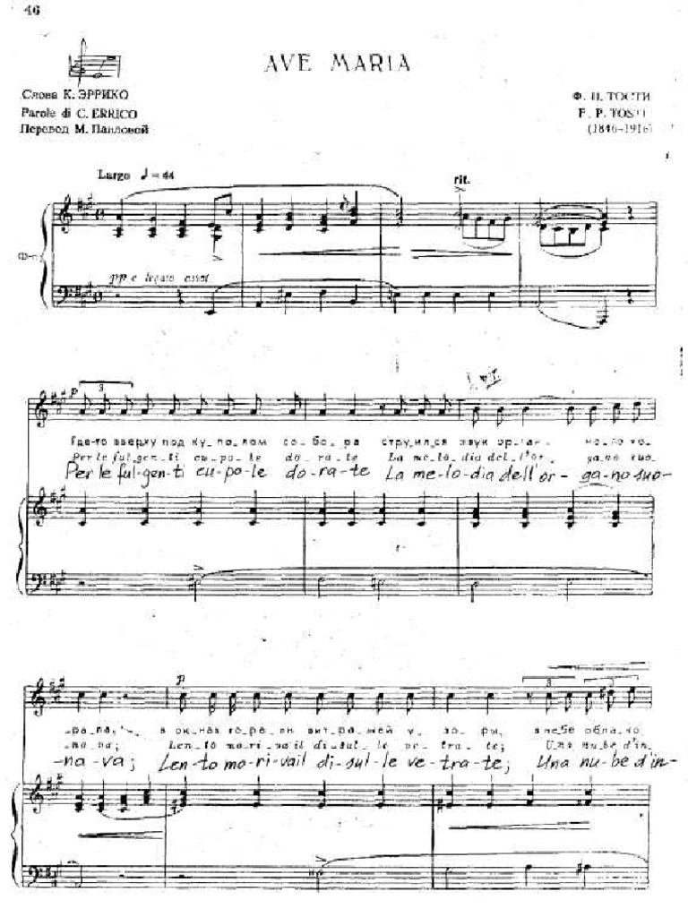 Tosti - Ave Maria (A) | PDF