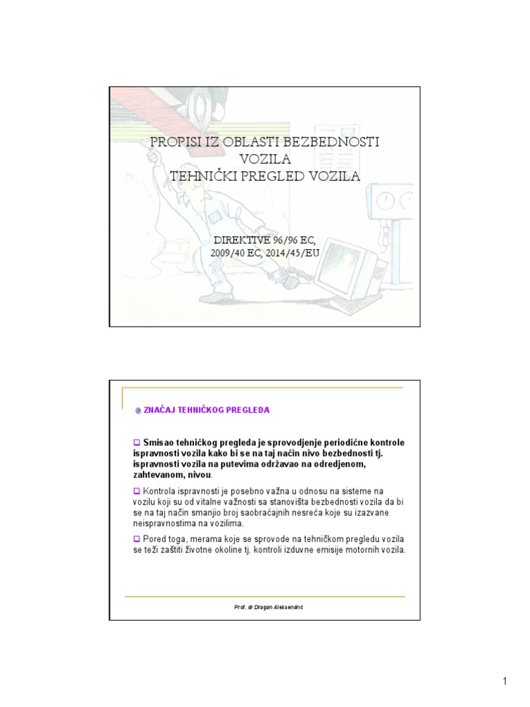 Tehnicki Pregled Vozila - 1 PDF | PDF