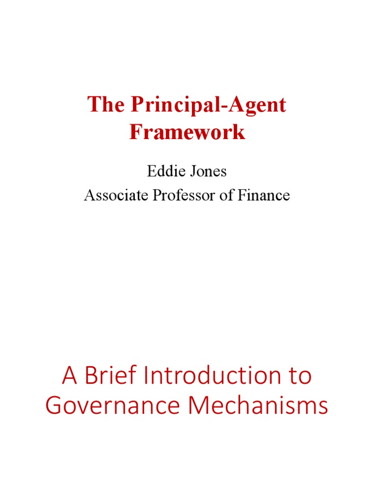 Lecture 2 To 6 The Principal-Agent Framework PG RBL 2020 PDF | PDF ...