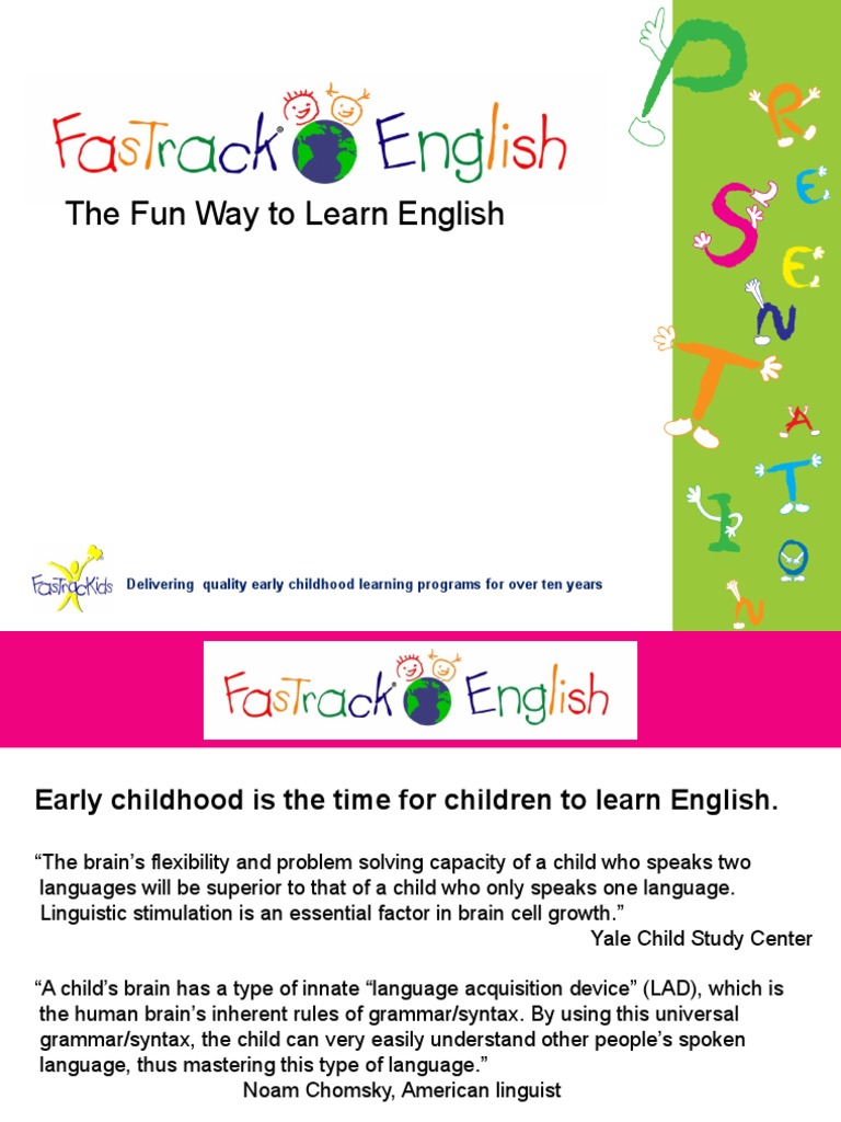 The Fun Way To Learn English: Delivering Quality Early Childhood ...