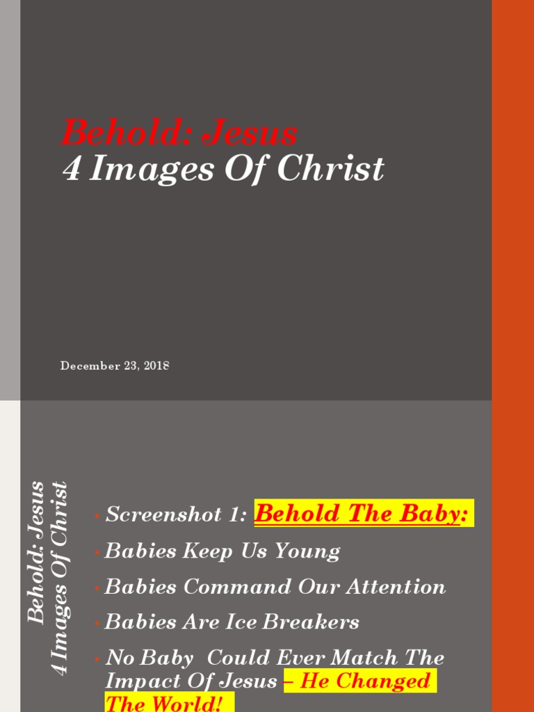 Behold: Jesus: 4 Images of Christ | PDF | Glory (Religion) | Mary ...