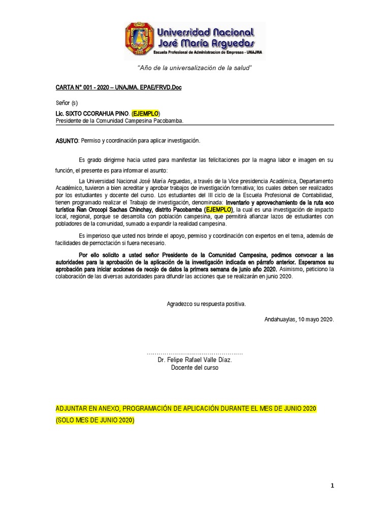 Carta para Presidente | PDF