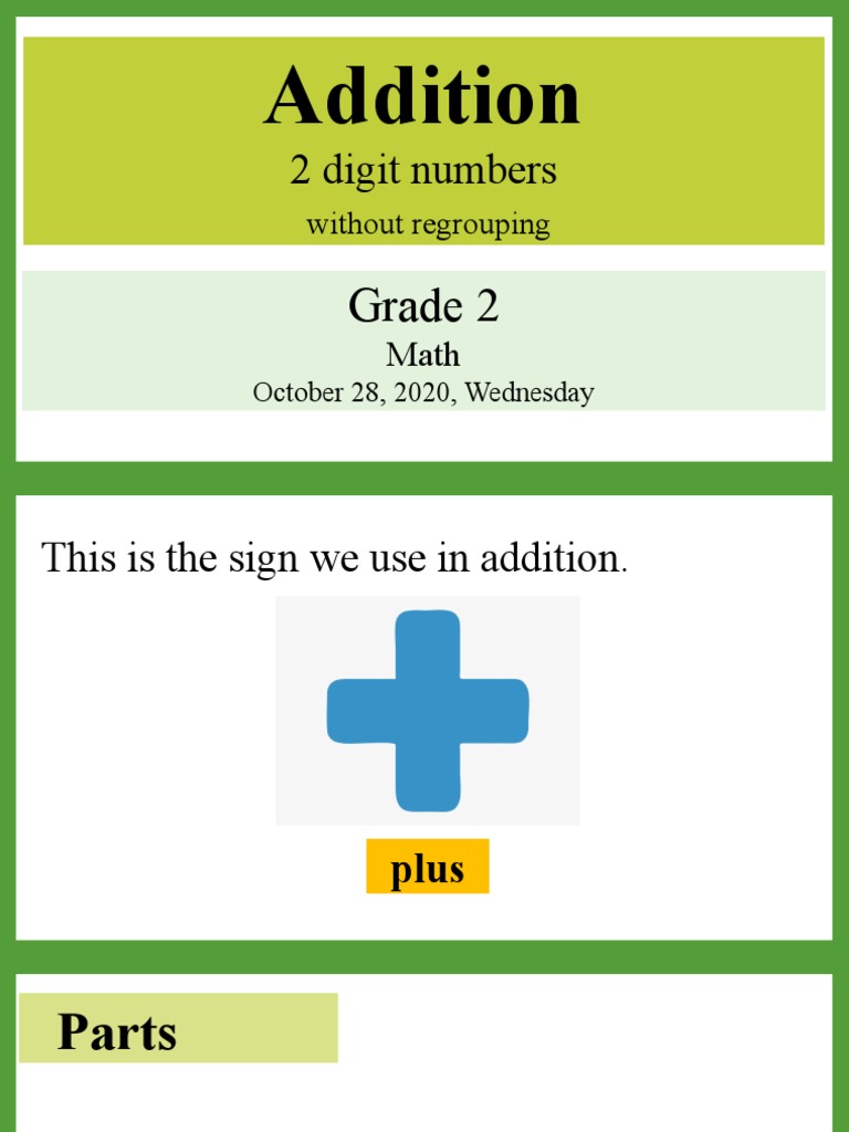 Addition Without Regrouping Practice | PDF
