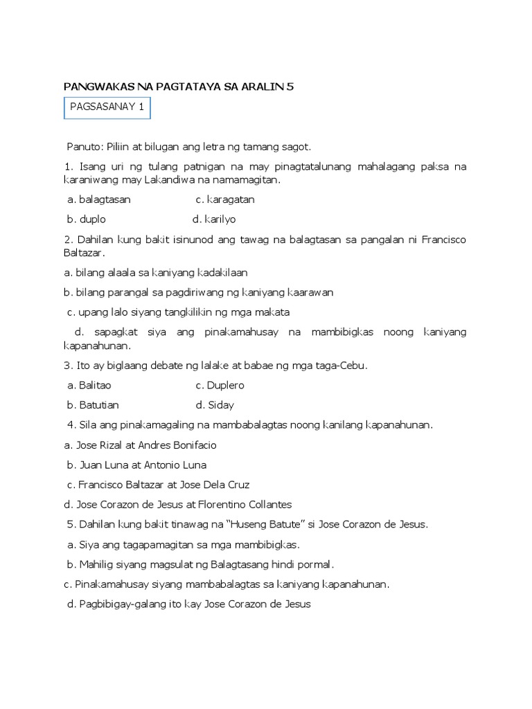 OUTPUT SA Filipino | PDF