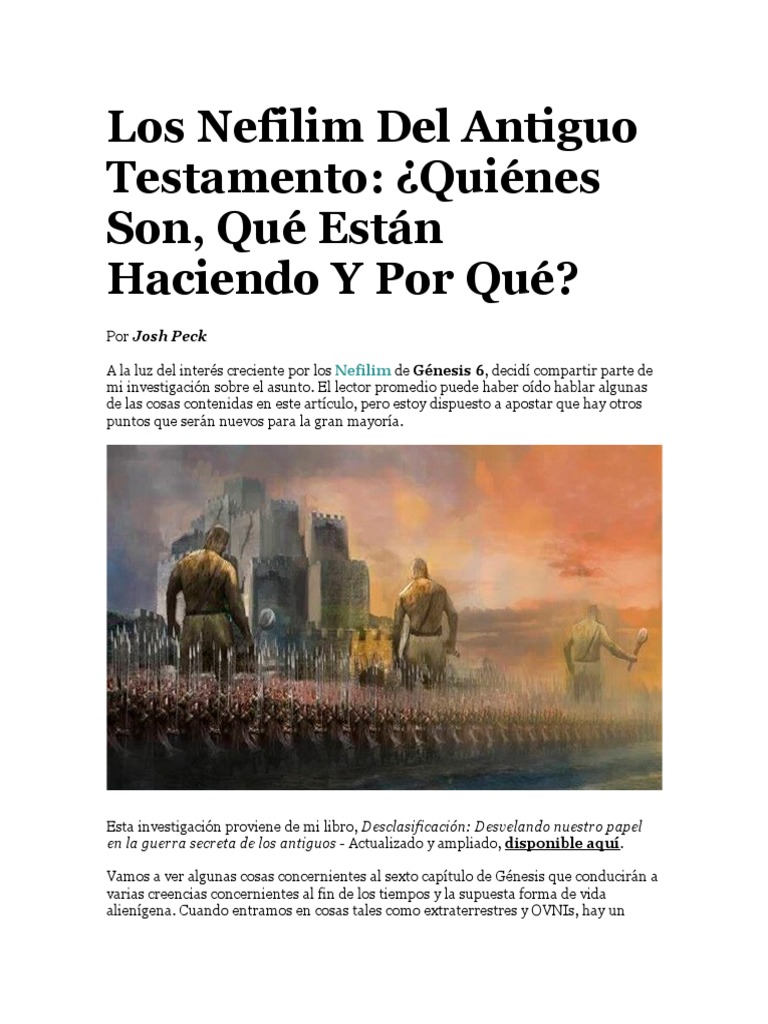 Los Nefilim Del Antiguo Testamento | PDF | Nephilim | Demonios