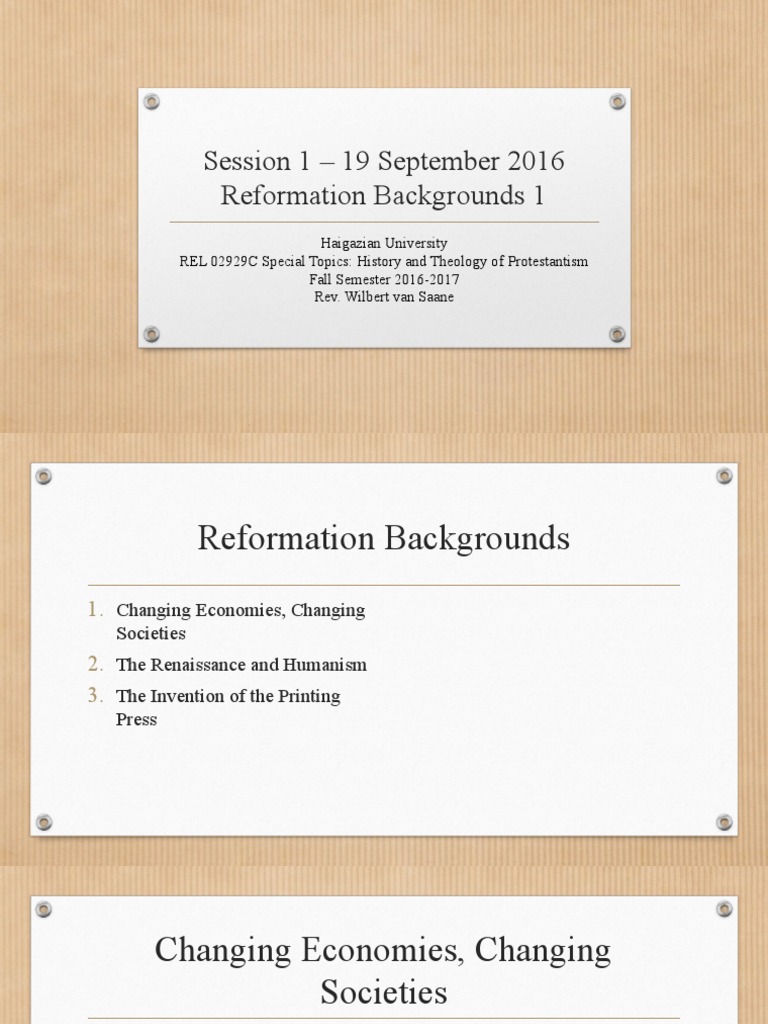 Reformation Backgrounds 1 | PDF