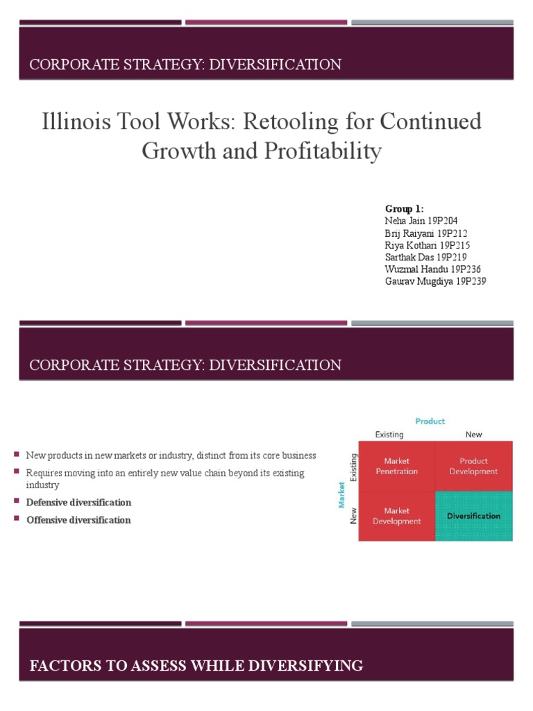 Illinois Tool Works | PDF | Diversification (Finance) | Strategic ...
