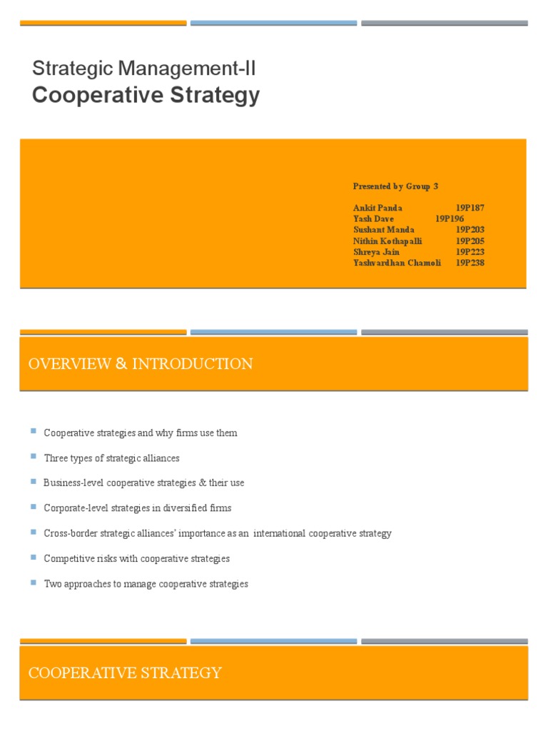 Cooperative Strategy | PDF | Franchising | Competitive Advantage