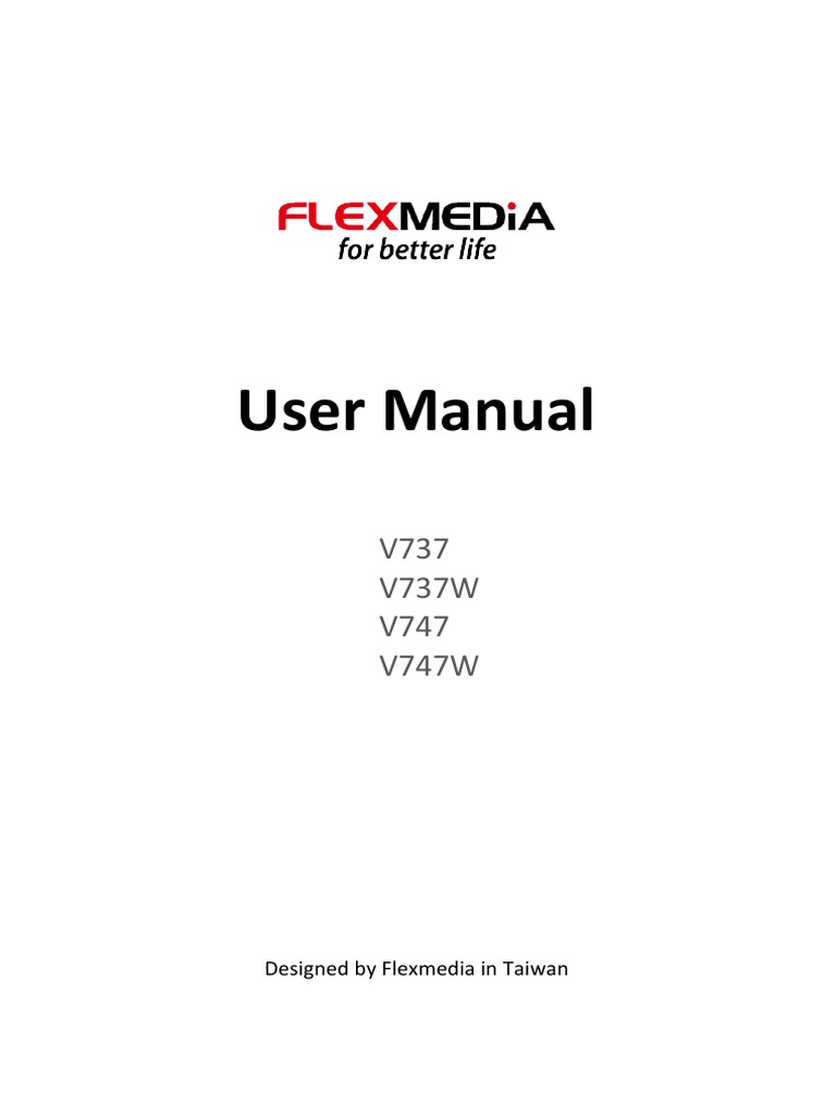 User Manual: V737 V737W V747 V747W | PDF | Computer File | Usb