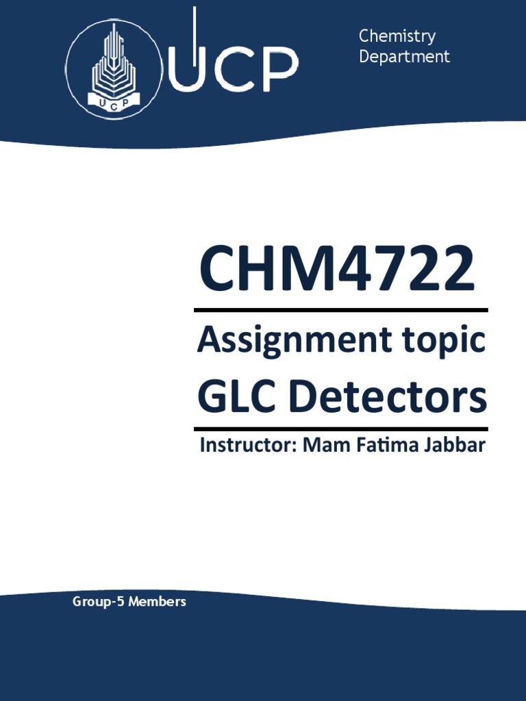 Assignment Topic: GLC Detectors | PDF | Gas Chromatography | Analytical ...