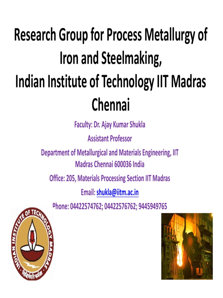 IITM Presentation | PDF | Metallurgy | Steelmaking