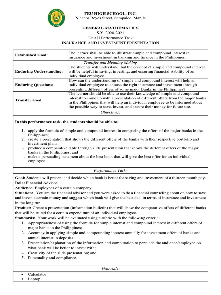 Genmath Final Peta Guidelines PDF | PDF | Compound Interest | Interest