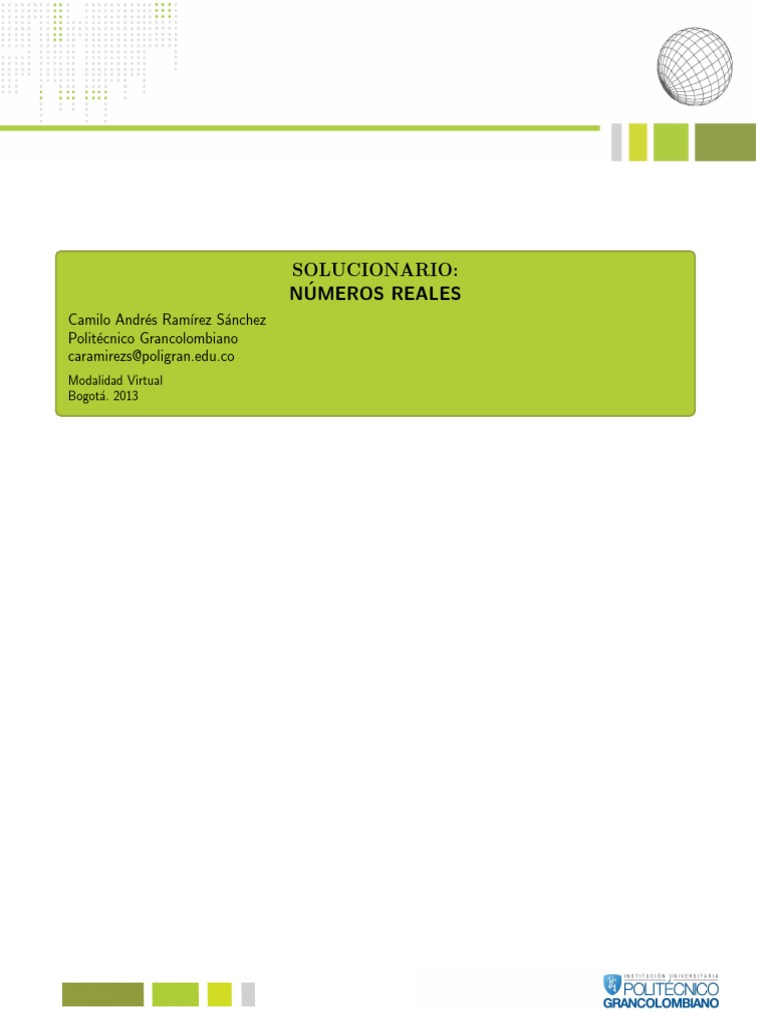 Solucionario - Numeros - Reales S1 PDF | PDF | Entero | Número racional