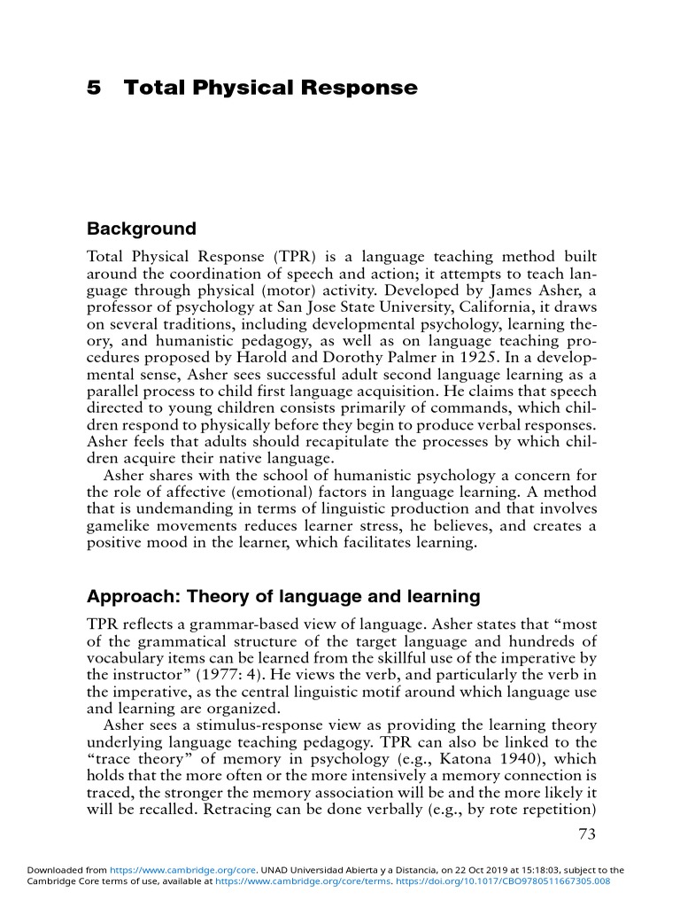 5 Total Physical Response: Background | PDF | Neuropsychological ...