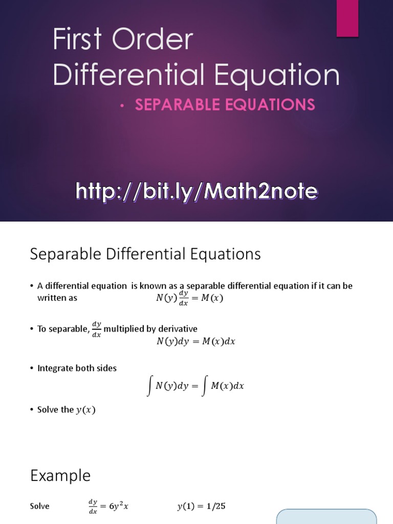First Order Differential Part 2 | PDF | Equations | Differential Equations