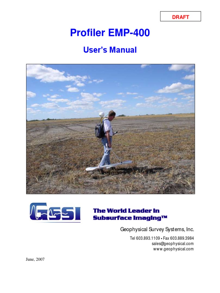 Manual Profiler EMP-400 Manual-DRAFT | PDF | Rechargeable Battery ...