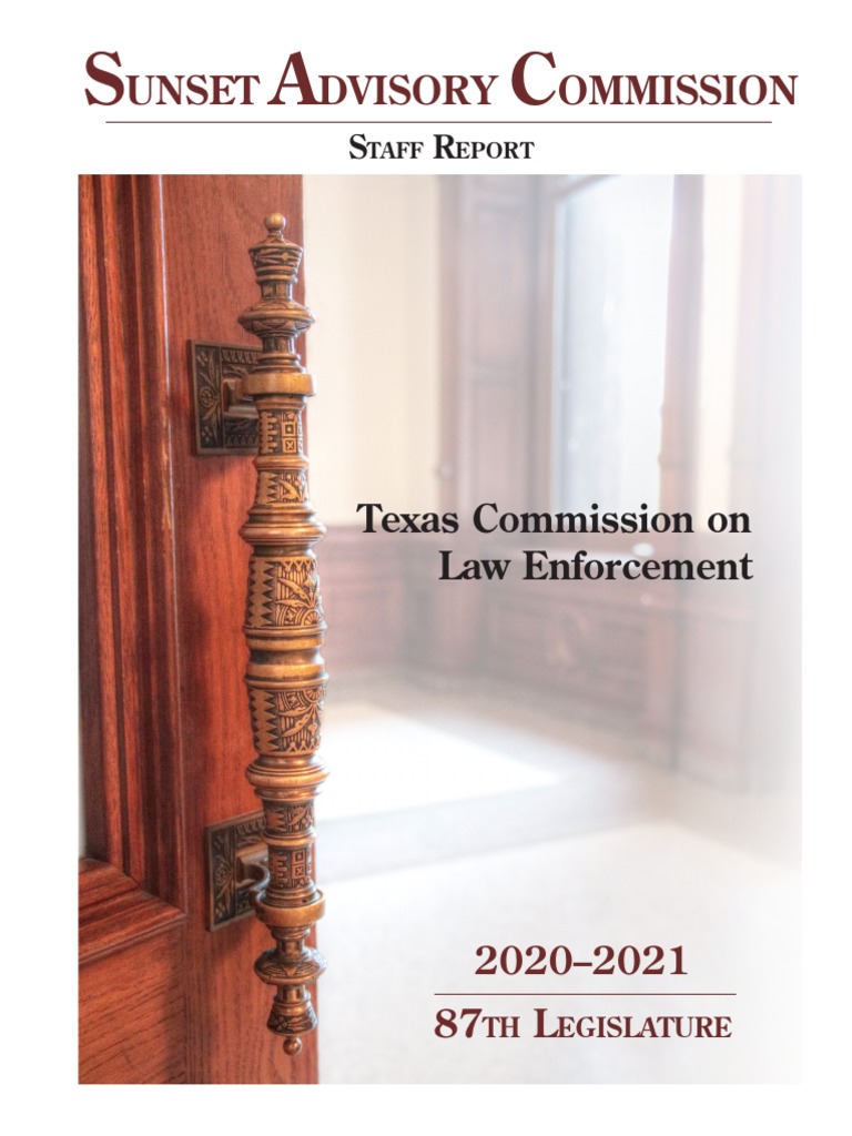 Texas Commission On Law Enforcement Staff Report - 11!6!20 | PDF | Law ...
