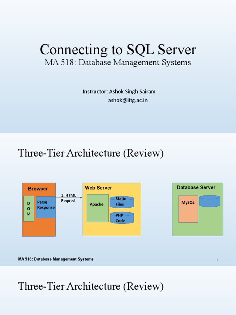 Connect to SQL Server with PHP PDO | PDF | Computer Data | Data