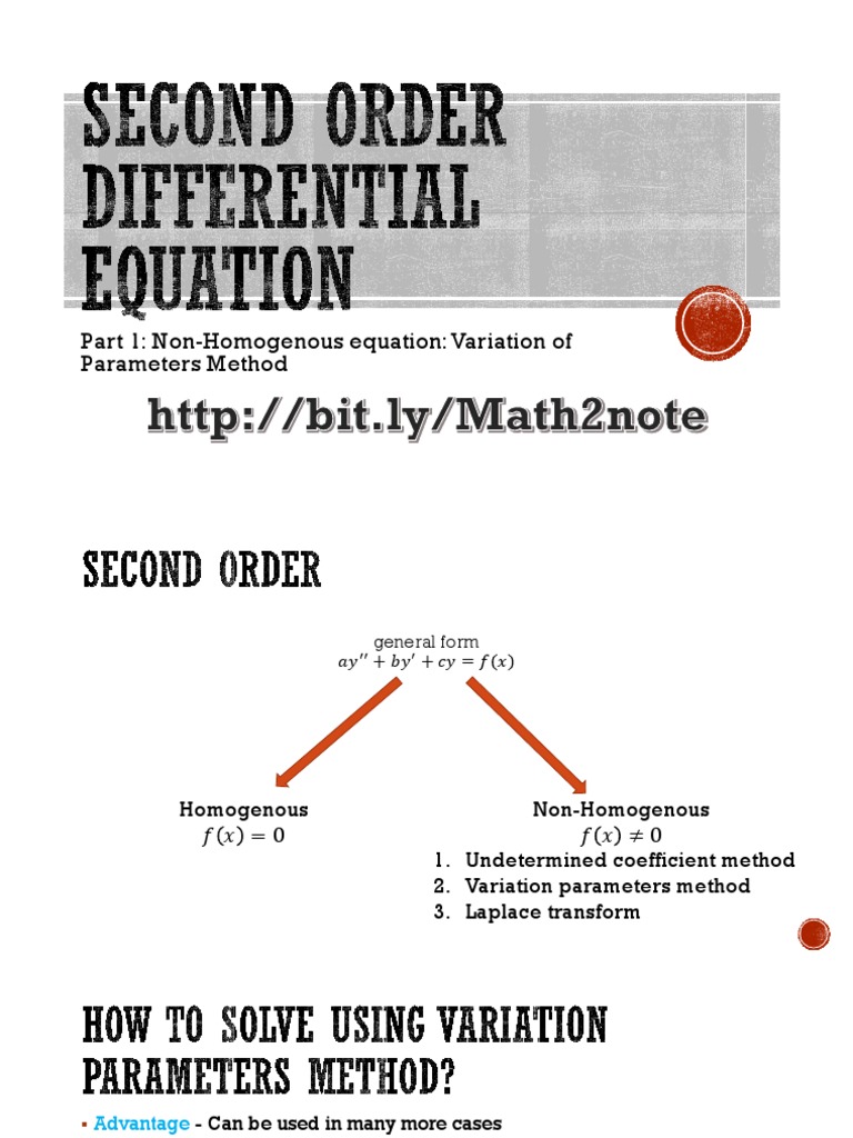 Second Order Differential Part 3 | PDF | Rates | Mathematical Objects