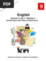 Eng9 Q1 Mod4 Identify Types and Features of Poetry Version3 | PDF | Metre (Poetry) | Poetry