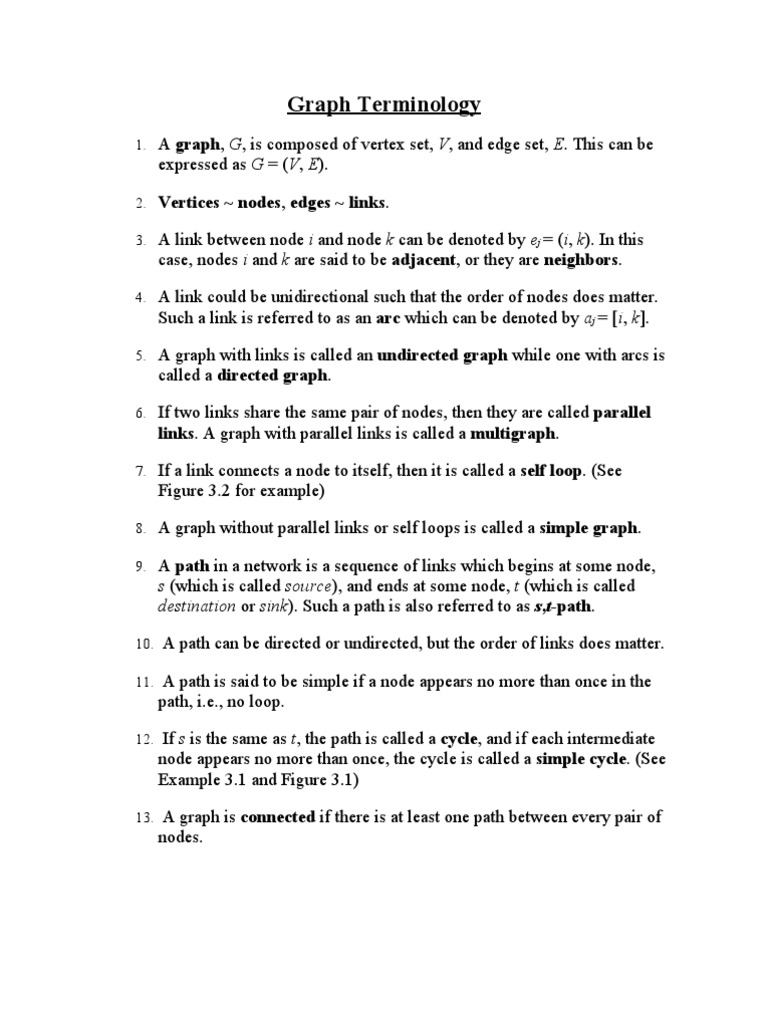 Graph Terminology | PDF | Vertex (Graph Theory) | Theoretical Computer Science