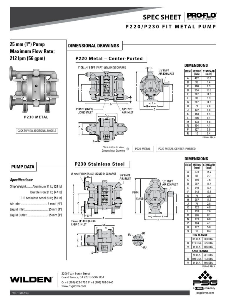 p220 p230 Metal Spec Sheet | PDF | Building Engineering | Mechanical ...
