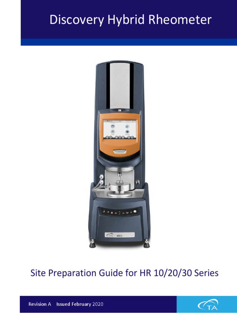 Discovery Hybrid Rheometer: Site Preparation Guide For HR 10/20/30 ...