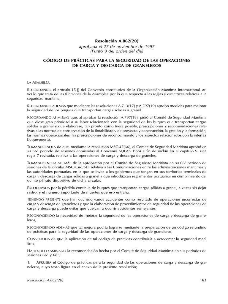 Blu Code - Código Practicas Cargas y Descarga Graneleros | PDF | Envío ...