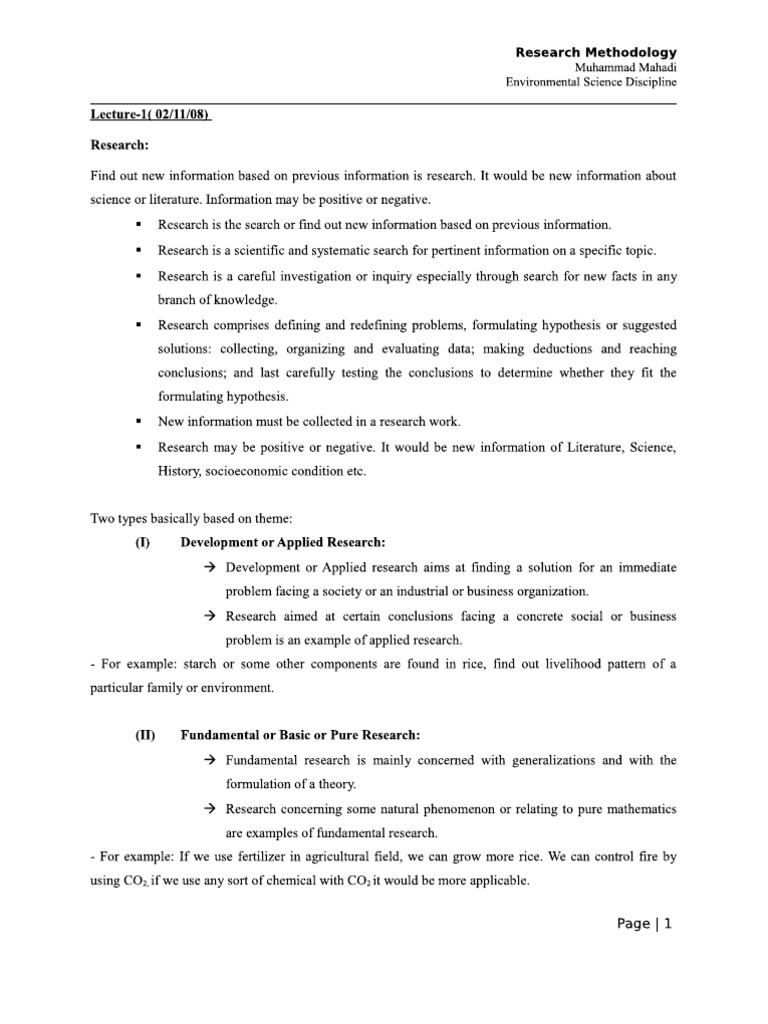 Research Methodology in Environmental Science | PDF | Self-Improvement