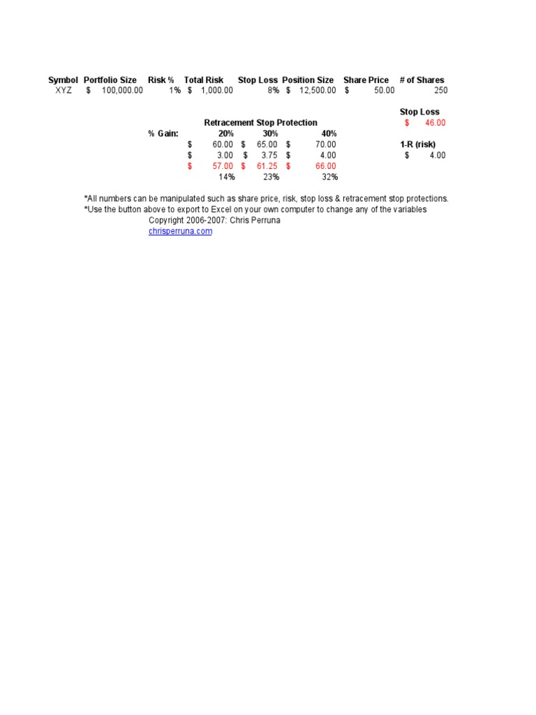 Position Size With Stops | PDF